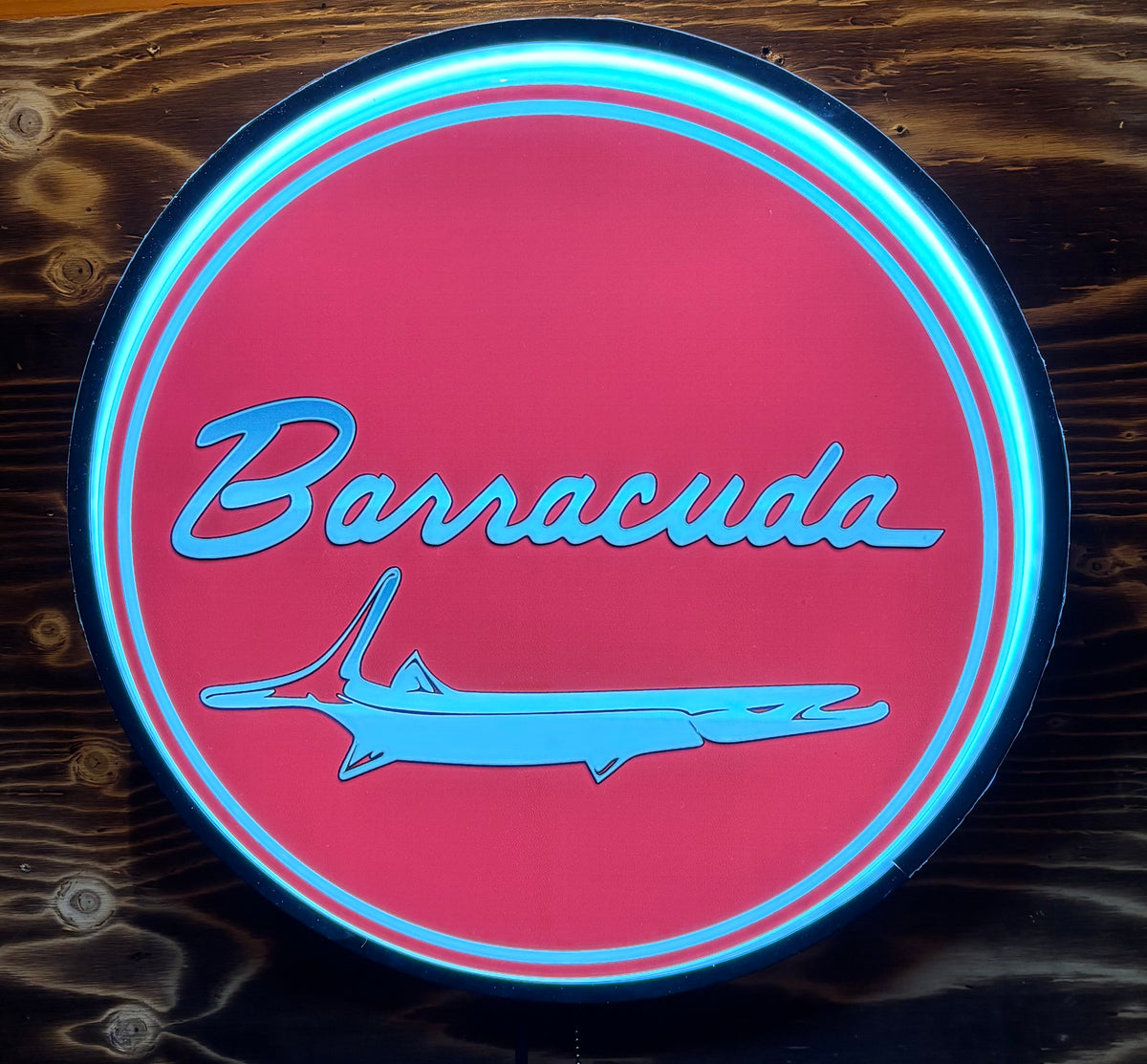 Barracuda 30" Backlit LED Button Sign Design #BB7004 – The Sign Barn