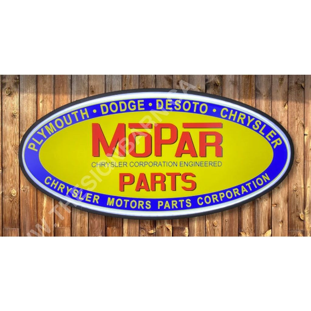 Mopar 32" Backlit LED Oval Sign Design #V7109 – The Sign Barn