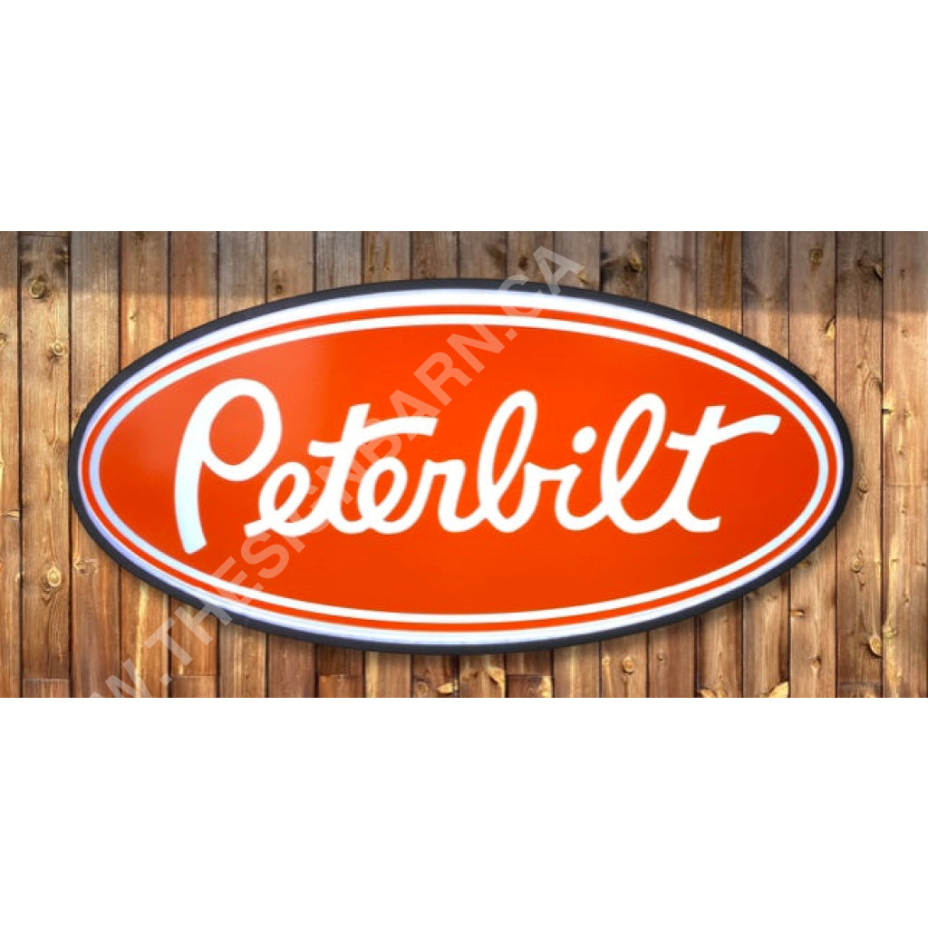 Peterbilt 32" Backlit LED Oval Sign Design #V7133 – The Sign Barn