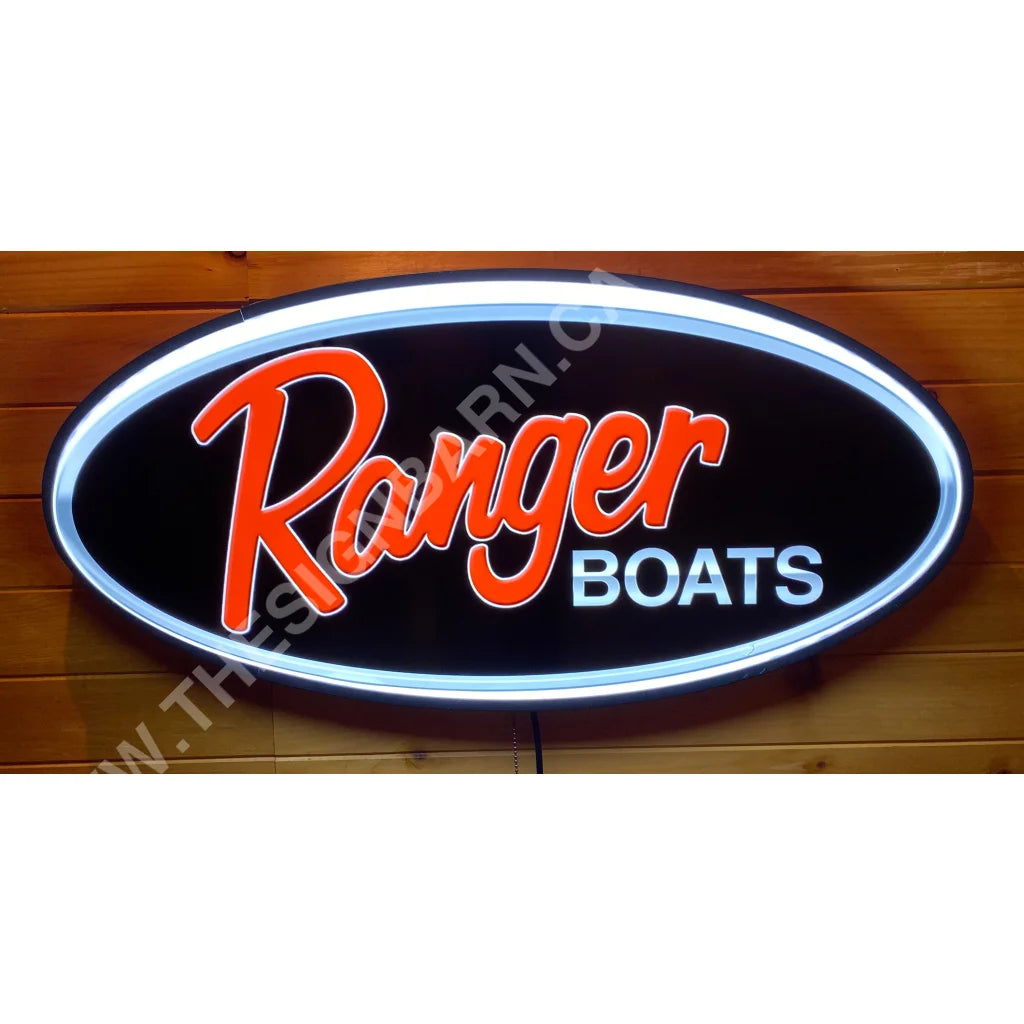 Ranger Boats 32" Backlit LED Oval Sign Design #V7170 – The Sign Barn
